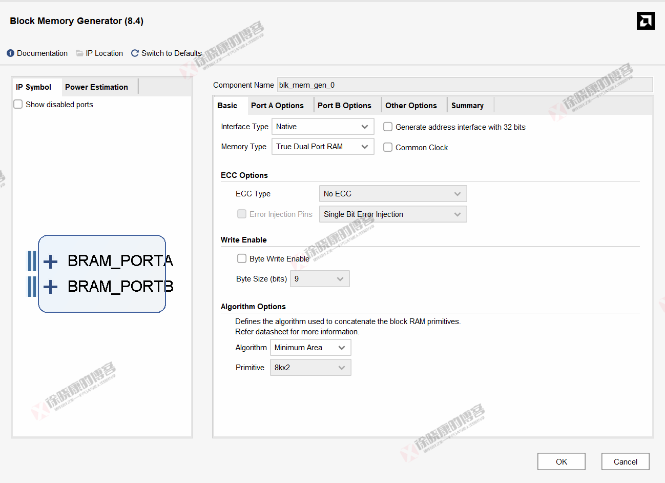 Xilinx Ip 解析之 Block Memory Generator V8 4 ——02 如何配置 Ip（仅 Native Ram） 徐晓康的博客